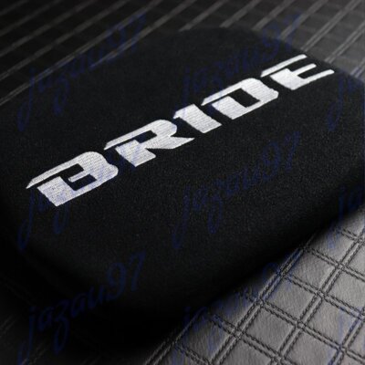 Black Tuning Pad For Head Rest Cushion Bucket Seat Racing JDM BRIDE ...
