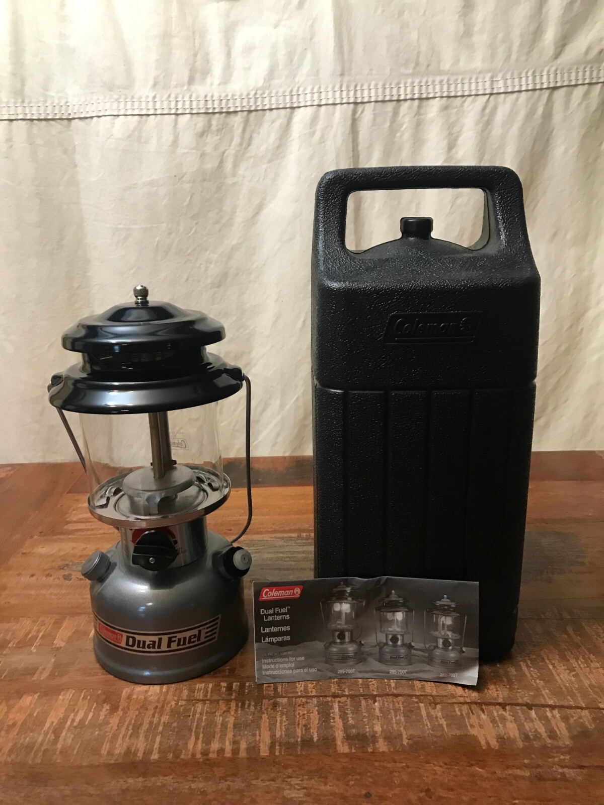 Never Used Fueled 11/95 Coleman Model 285-700T Dual Fuel Lantern w Case ...