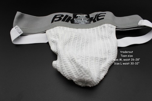 Bike Teen white 2" waistband athletic supporter jock strap jockstraps ...