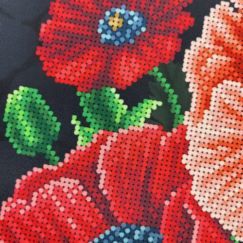 Bead Embroidery Kit Poppy DIY Craft Kit Bead Needlepoint t-1390 | eBay