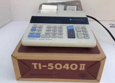 Vtg Texas Instruments TI-5040 II Printing Adding Machine Calculator w ...