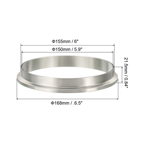 304 Stainless Steel Pipe Fitting,155mm(6 Inch) OD TC Ferrules Tube ...