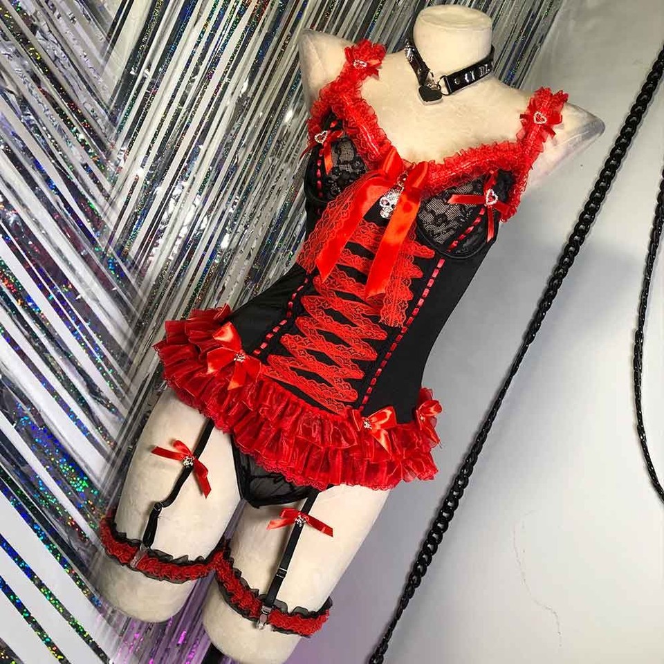 Emo Goth Corset E-Girls Gothic Dress Punk Rock Y2K TOPS Harajuku Grunge ...