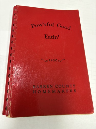Pow’rful Good Eatin’ Barren County KY Cookbook 1950 | eBay