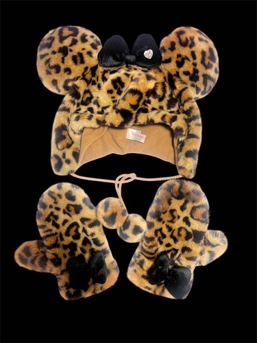 Tokyo Disney Resort Minnie Leopard Print Fun Cap and Glove Set | eBay