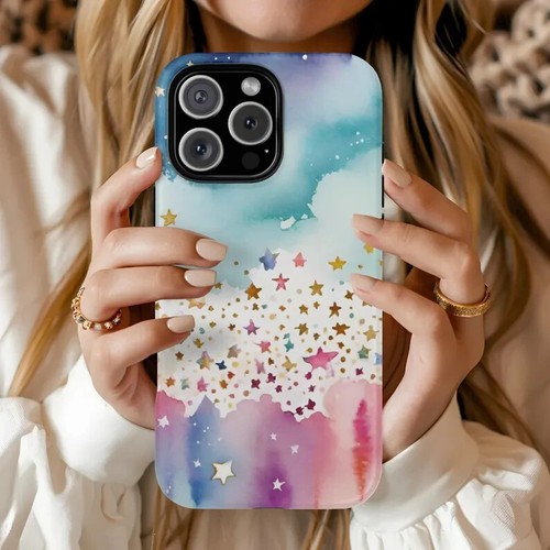 Starry Night Tough Phone Cases, Colorful Phone Cover, Galaxy Design ...