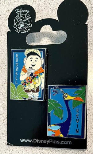 Disney Pixar UP Two Pin Set RUSSELL Wilderness Explorer KEVIN Giant ...