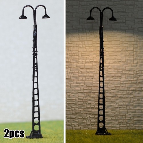 Brand New Model Lamp Posts Lights 13cm 2 Pcs Accessories Train Lamp ...