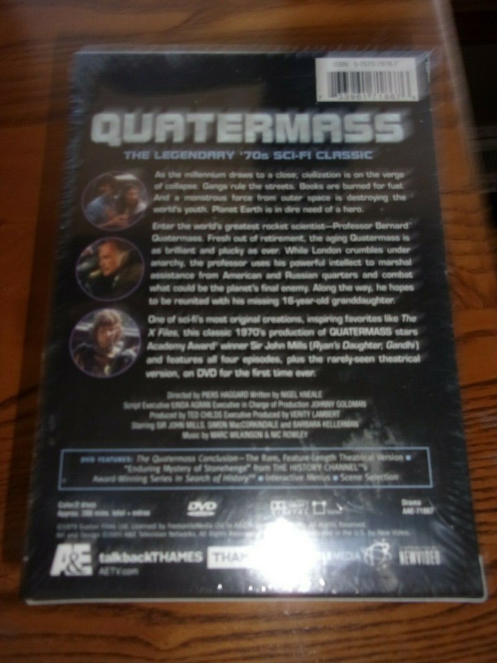QUATERMASS DVD BOX SET THE LEGENDARY 70'S SCI-FI CLASSIC 1 & 2 NEW ...