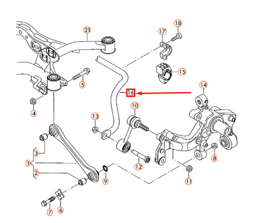 NEW AUDI A3 8P REAR ANTI ROLL BAR 1K0511409CA OEM NO IMPORT DUTIES TO ...