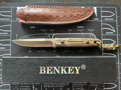 Benkey Fixed Blade Knife with D2 steel, G10 scales and added lanyard | eBay