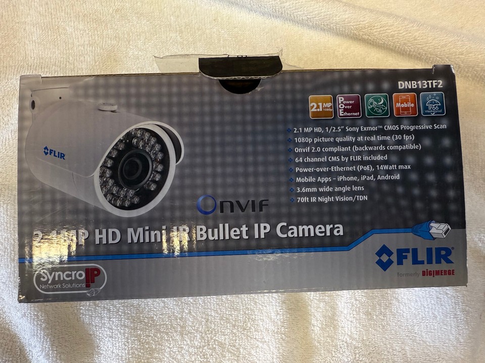 FLIR Systems PoE IP Surveillance/Security Bullet Camera #DNB13TF2 New ...