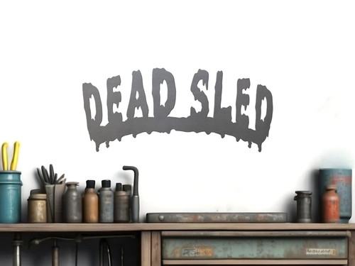 DEAD SLED -- Metal Sign Hearse Window Nameplate Wall Art Zombie Vampire ...