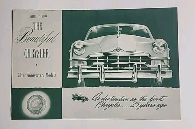 Original 1949 The Beautiful Chrysler Silver Anniversary Dealer Sale ...
