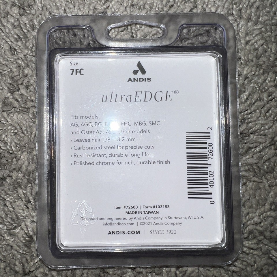 Andis UltraEdge Detachable Clipper Blade Size 7FC 3.2mm 1/8" #72600 | eBay