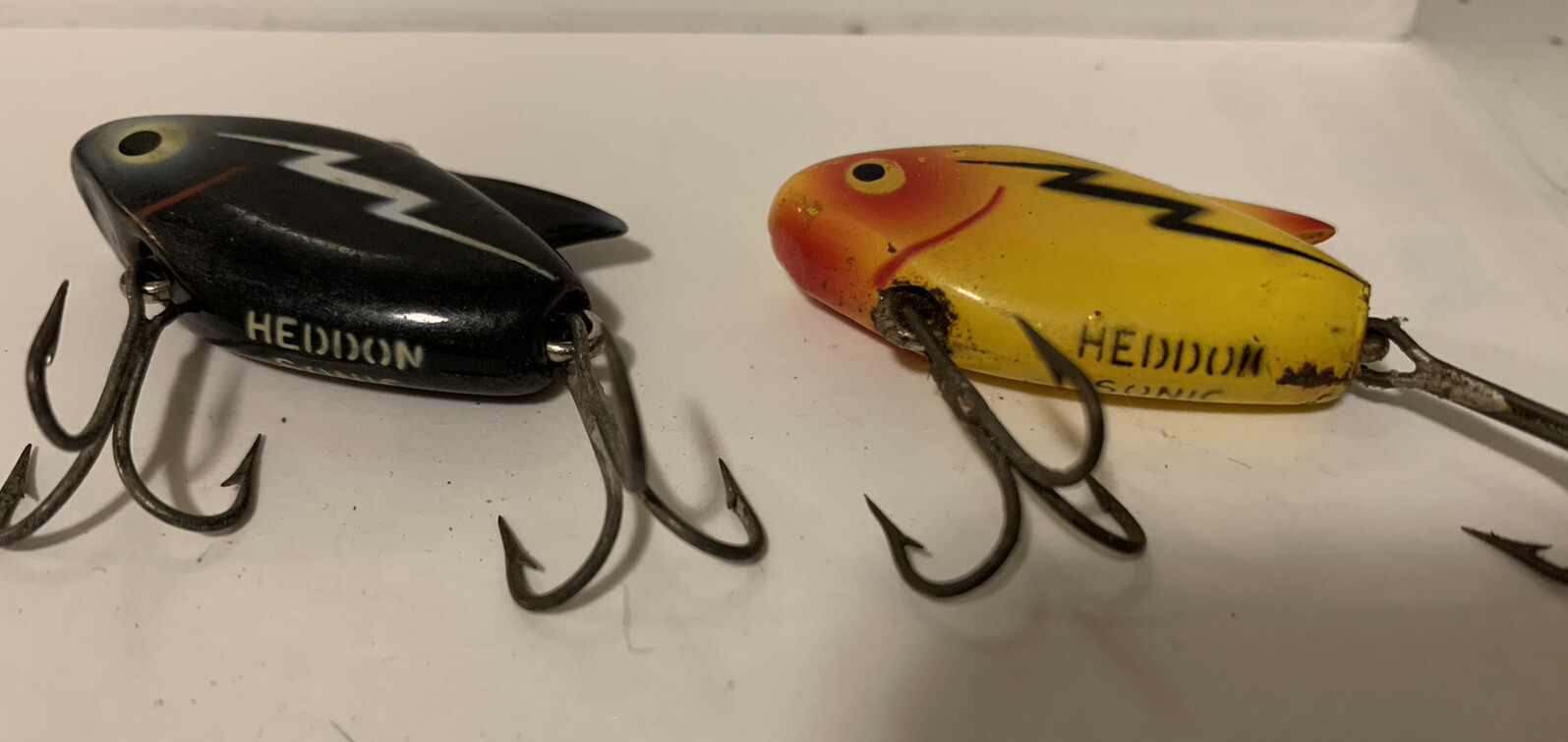 Vintage Heddon Sonic Fishing Lure Lot Of 2 With Lightning Bolt | eBay