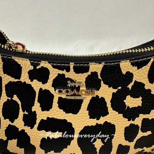 Coach Teri Mini Crossbody Bag With Leopard Print CBG65 Gold/Leopard ...