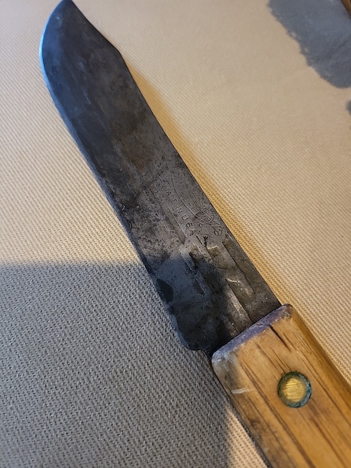 Vintage Ontario Knife Co.Old Hickory Tru-Edge Chefs Knife Carbon Steel ...