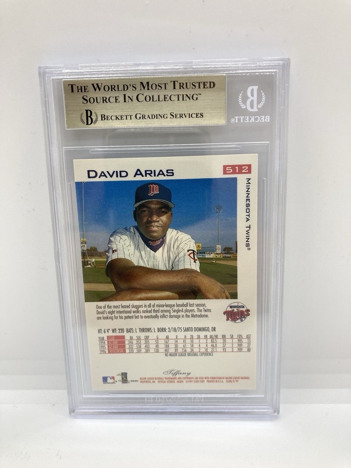 1997 Fleer Tiffany #512 David Ortiz Arias Bgs 9.5 Rookie Rc | eBay
