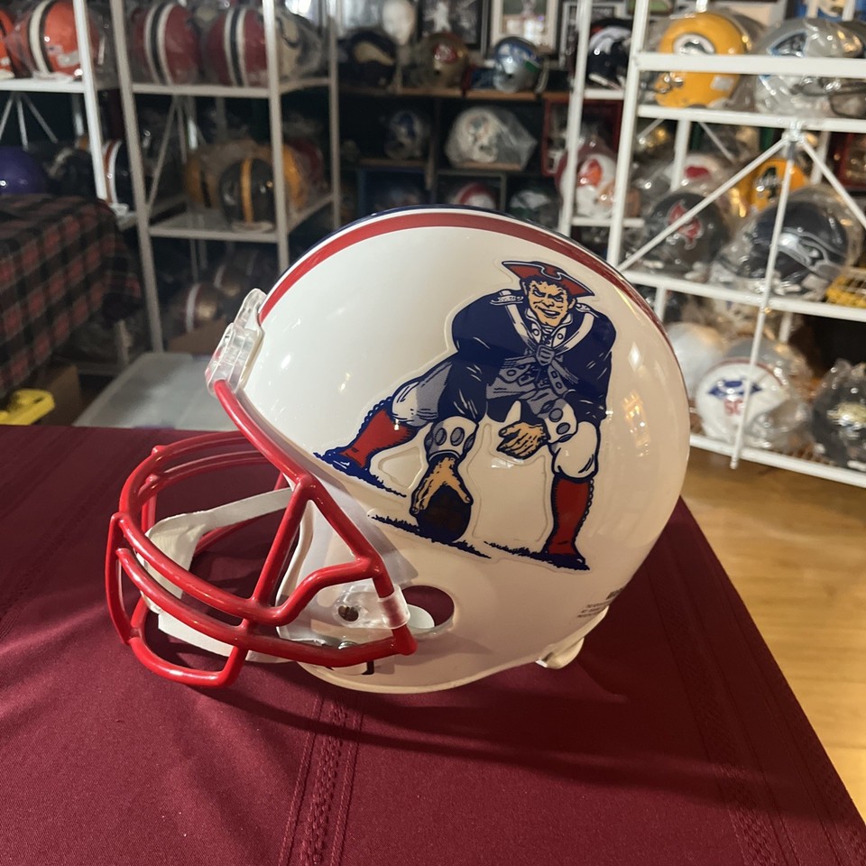 New Englan Patriots Full Size Throw Back Replica Football Helmet ( Big ...