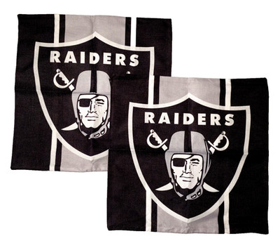 2pc Lot Las Vegas Raiders Football Throw Pillow Covers 18 x 18 Inch ...