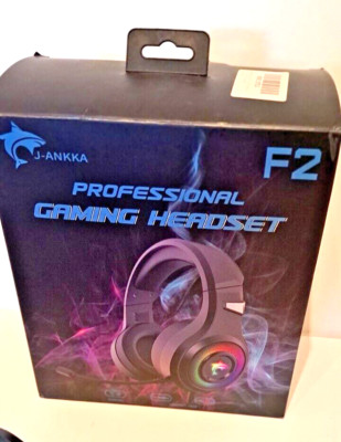 J-Ankka F2 Professional Gaming Headset with Stereo Surround Sound Black ...