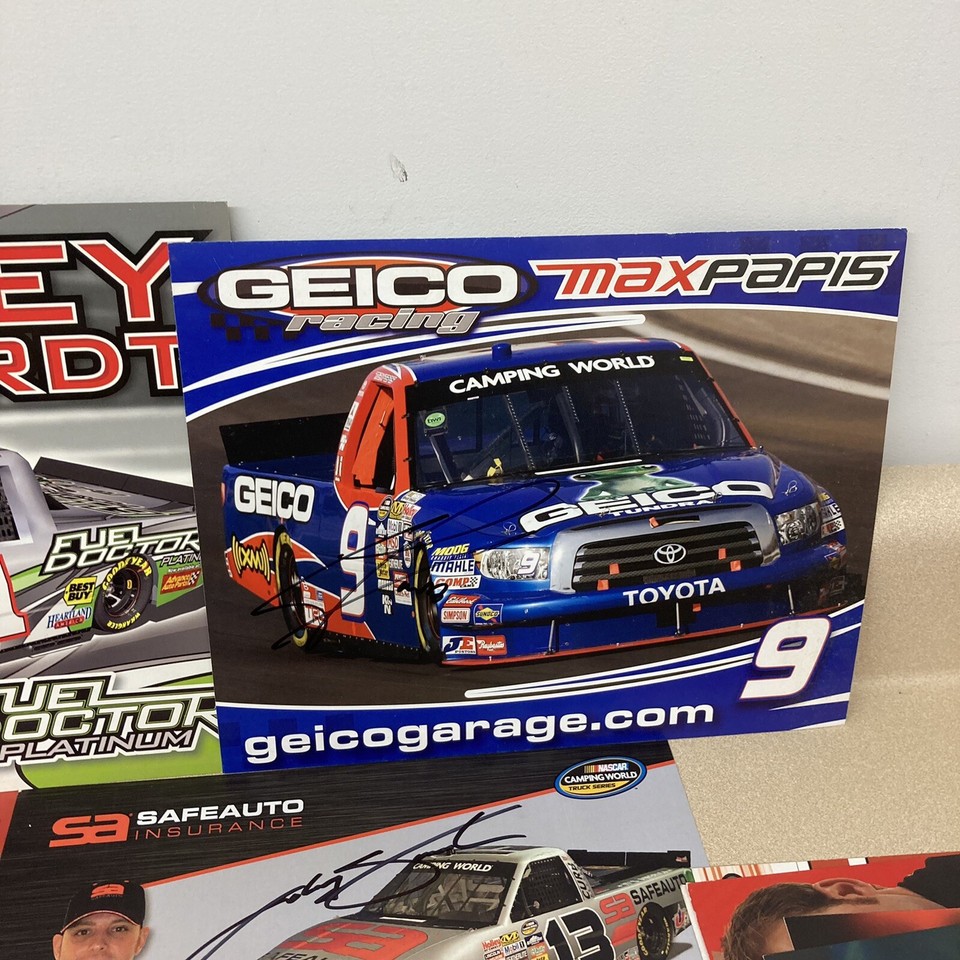 Lot Of 12 Signed Nascar Drivers Racing Promotional Pictures Plus Others ...