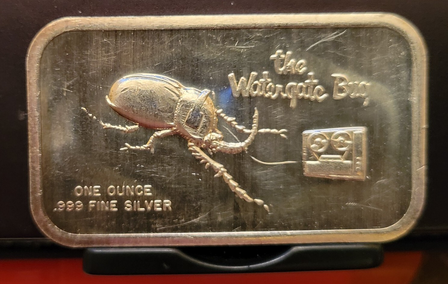 VINTAGE WATERGATE BUG - 1oz .999 SILVER ART BAR | eBay