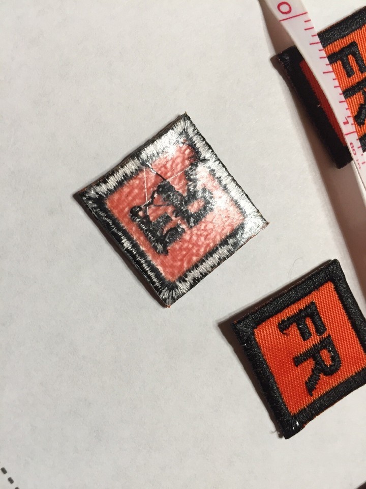 7 FR Patches Replacement Tags Fire Resistant Retardant FRC Orange Black ...