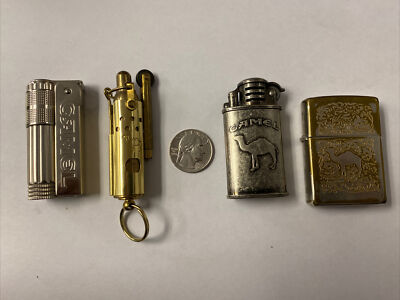 Vintage Lot of 4 Camel Lighters -Zippo, Silver, Keychain & Firebird | eBay