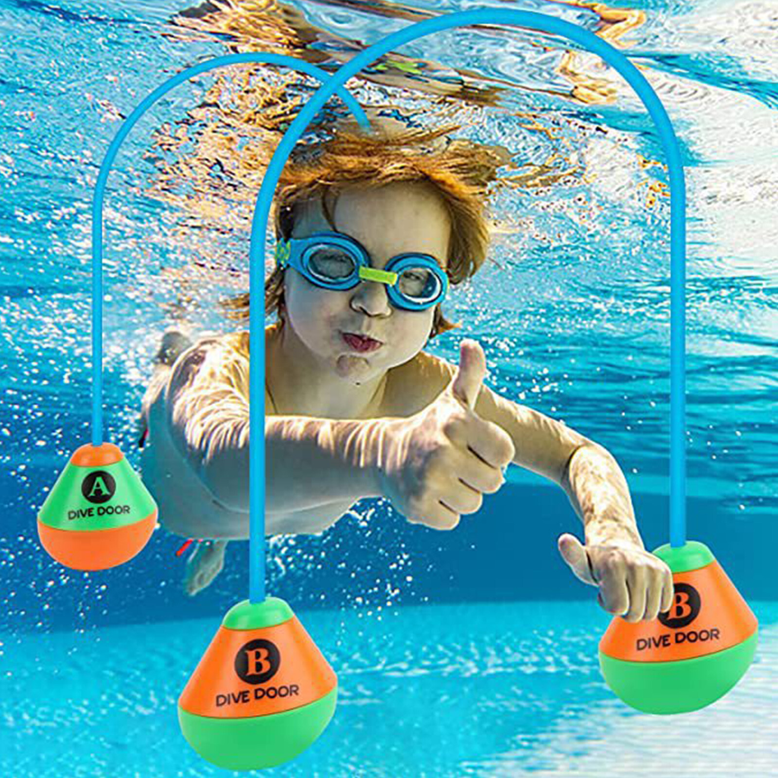 2pcs/set Pool Floating Rope Toy Funny Diving Doors Rope for Outdoor ...