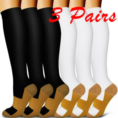 Compression Socks 30-40mmHg Men Women Knee High Medical Grade Support ...