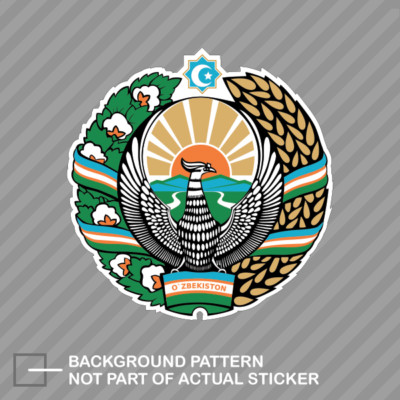 Uzbek Emblem Sticker Decal Vinyl Uzbekistan flag UZB UZ | eBay