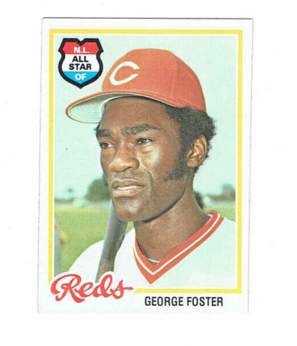 George Foster Cincinnati Reds NL All Star OF #500 Topps 1978 #Baseball ...