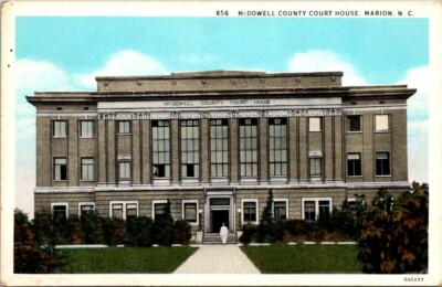 Postcard McDowell County Court House Marion NC | eBay