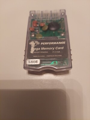 SONY PLAYSTATION PS1 PERFORMANCE MEGA MEMORY CARD 111OAE CLEAR PLASTIC ...