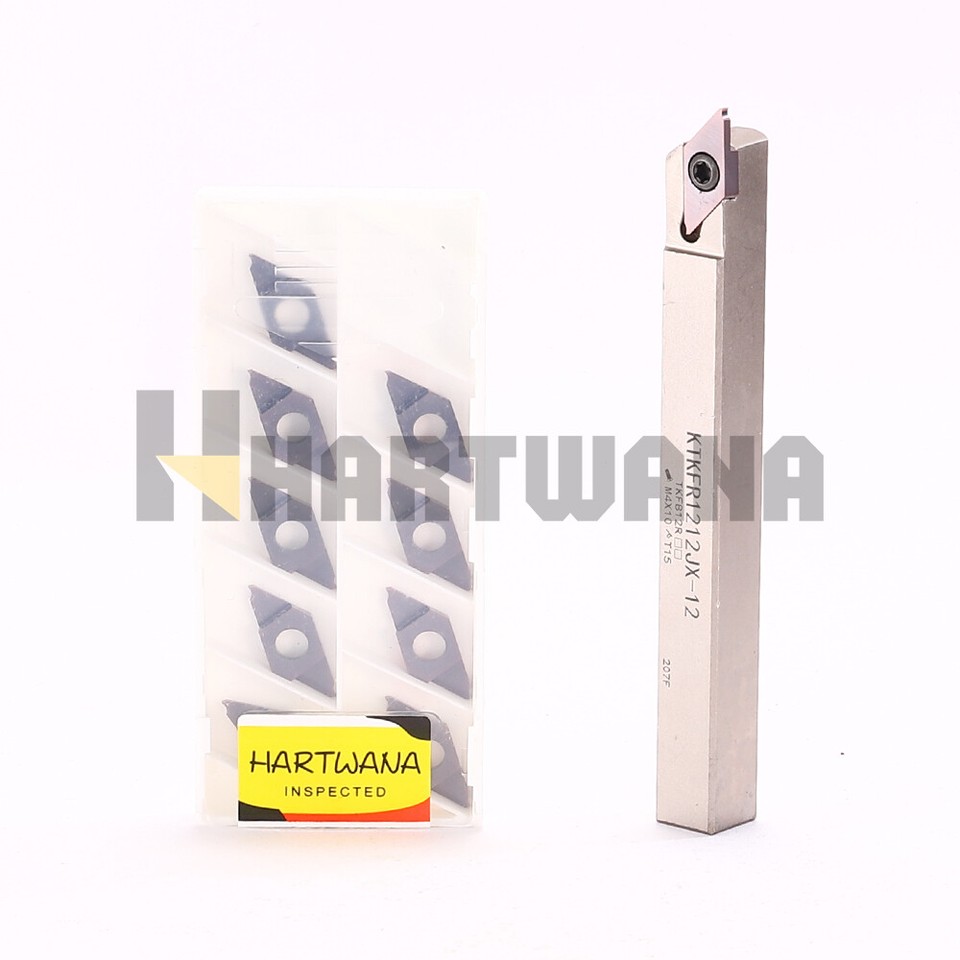 Lathe Parting Grooving Cut-Off Tool Holder 12mm With Grooving Inserts ...