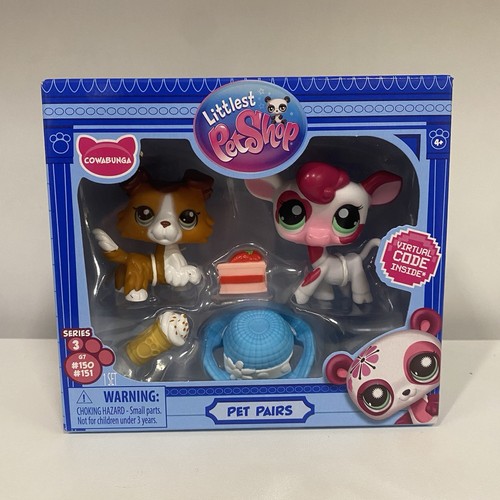 Littlest Pet Shop Gen 7 Series 3 LPS Pet Pairs Border Collie Dog & Cow ...