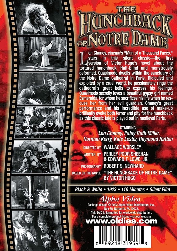 The Hunchback of Notre Dame (DVD) Lon Chaney Patsy Ruth Miller (US ...