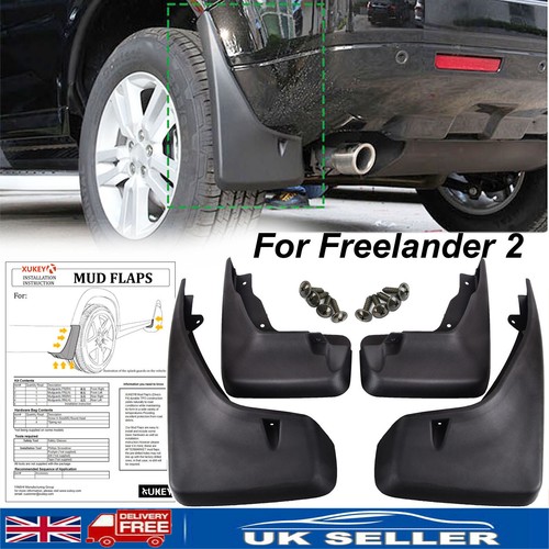FOR LAND ROVER FREELANDER 2 FRONT & REAR MUDFLAP GUARDS SET MUD FLAPS ...