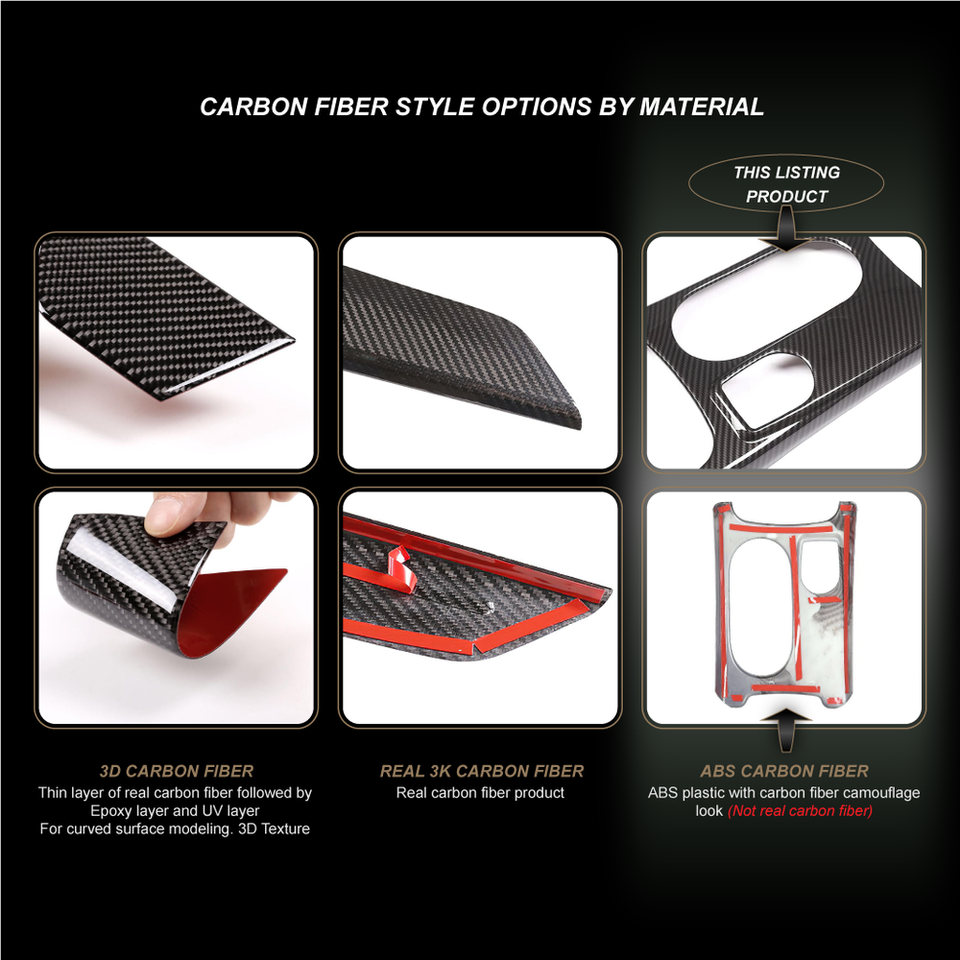 For G-Class W463 G500 G55 2008-2017 Carbon ABS Dashboard Center A/C ...