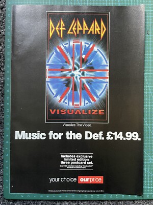 Def Leppard Visualize A4 Poster/Original Magazine Advert | eBay UK