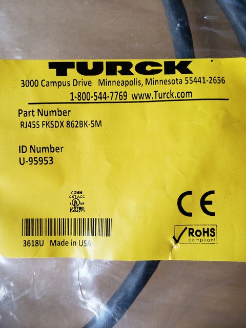 TURCK RJ45S FKSDX 862BK-5M / RJ45SFKSDX862BK5M () for sale online | eBay