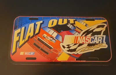 Flat Out NASCAR Plastic License Plate Wincraft | eBay