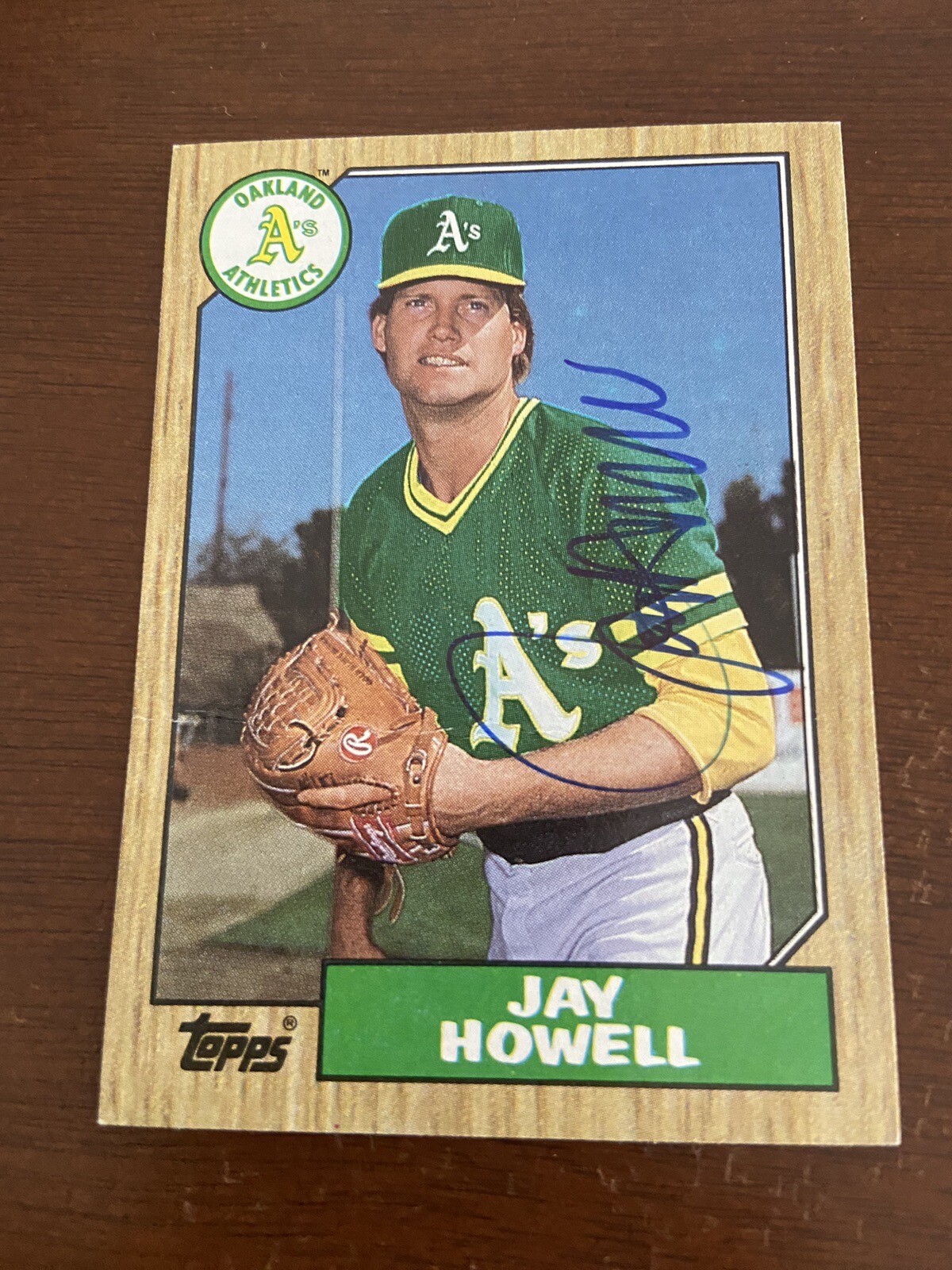 JAY HOWELL 1987 TOPPS AUTOGRAPHED SIGNED AUTO BASEBALL CARD | eBay