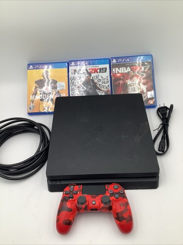 Sony PlayStation 4 CUH-2215B PS4 Slim 1TB Console Bundle Controller 3 ...