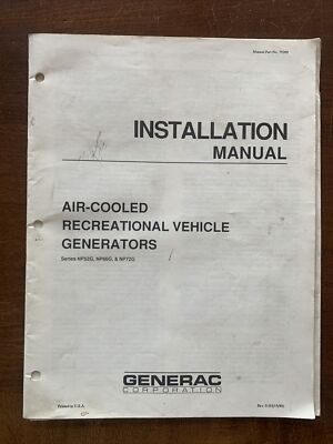generac installation manual series np52g no66g & no72g | eBay