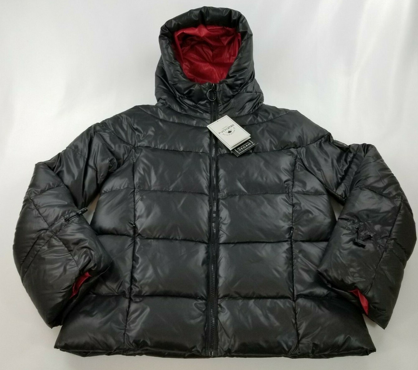Noize Division women coat Canadian designer Gweyn puffer black red sz M ...