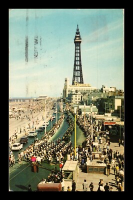 DR JIM STAMPS POSTCARD CENTRAL PROMENADE AND TOWER BLACKPOOL SURFACE ...