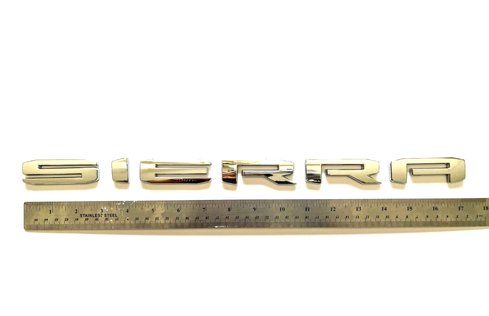 4PCS Chrome Red AT4 HD Emblem Sierra Letters Fit GMC Sierra 1500 2500HD ...